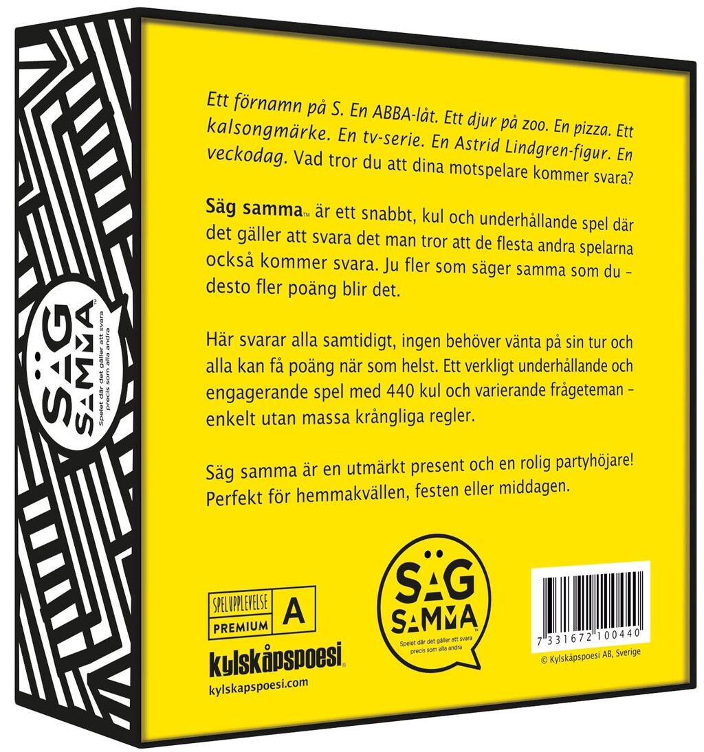 Säg samma Partyspel Svensk utgåva - Terraspel.se