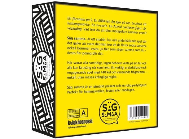 Säg samma Partyspel Svensk utgåva - Terraspel.se